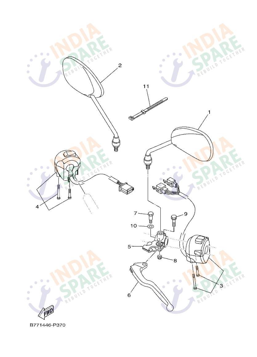 Yamaha FZS V2 2GSD Switch Lever | IndiaSpare