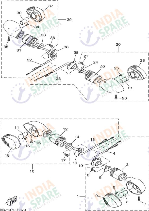 Yamaha R15 S BB71 Flasher Light | IndiaSpare