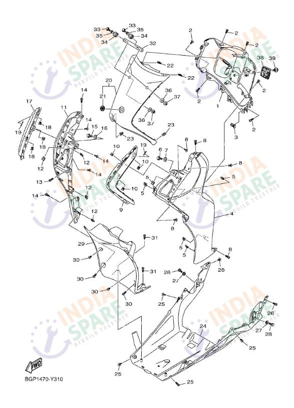 Yamaha FASCINO 125 DG52 Leg Shield | IndiaSpare