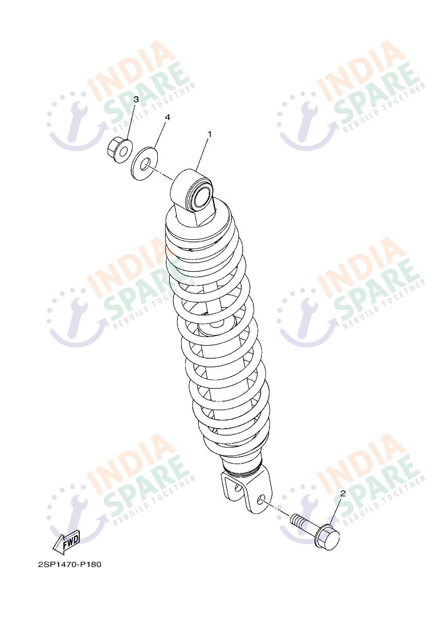Yamaha RAYZR 110 DISC B624 Rr Suspension | IndiaSpare